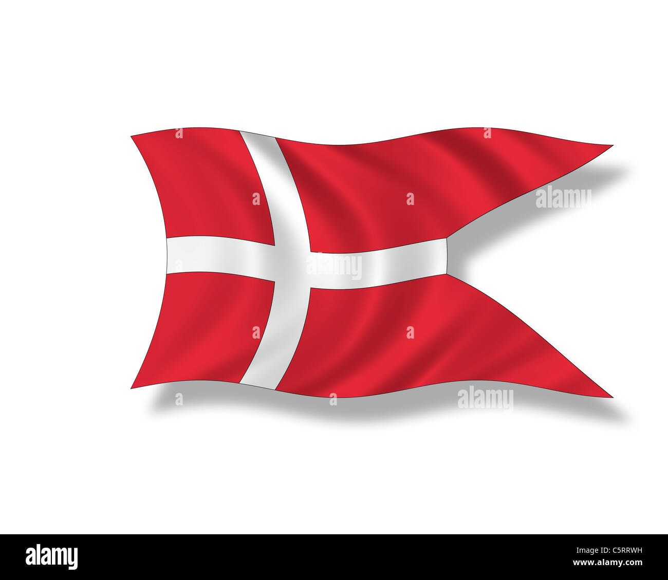 Illustration, Flag of Denmark Stock Photo - Alamy