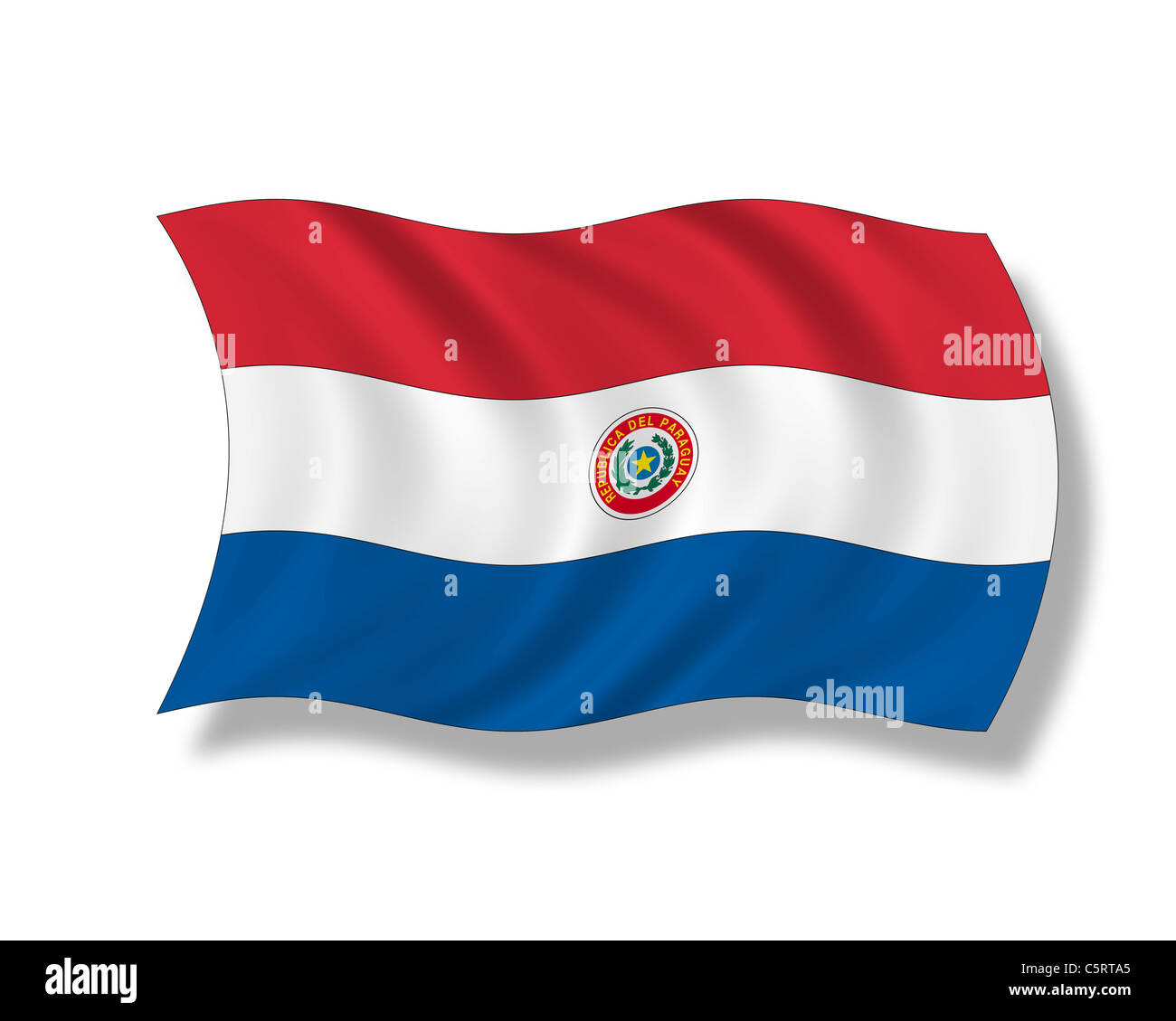 Illustration, Flag of Paraguay Stock Photo - Alamy