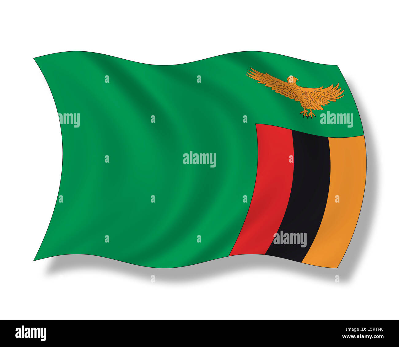 Illustration, Flag of Zambia Stock Photo - Alamy