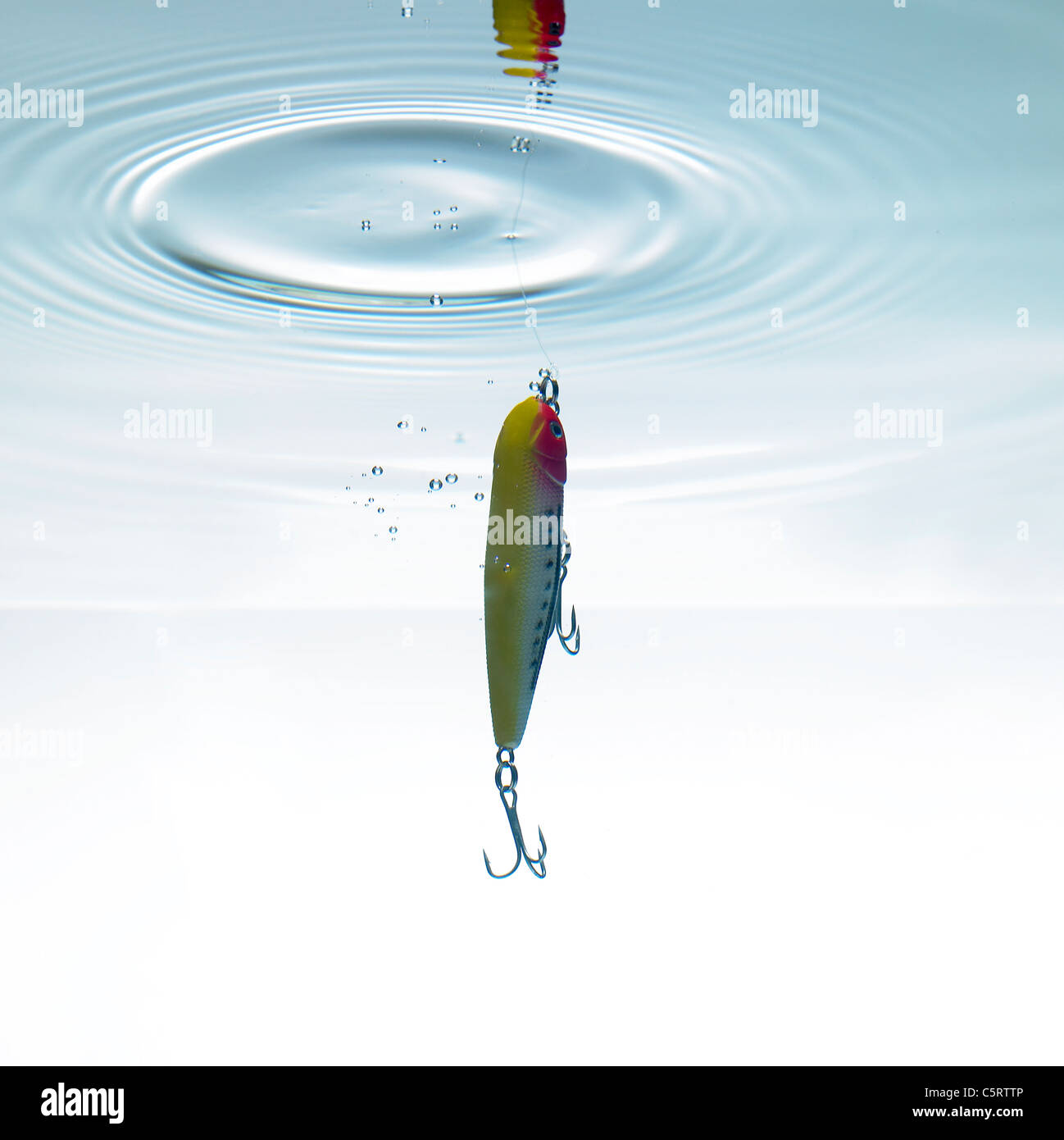 Water and fishing tackles Stock Photo - Alamy