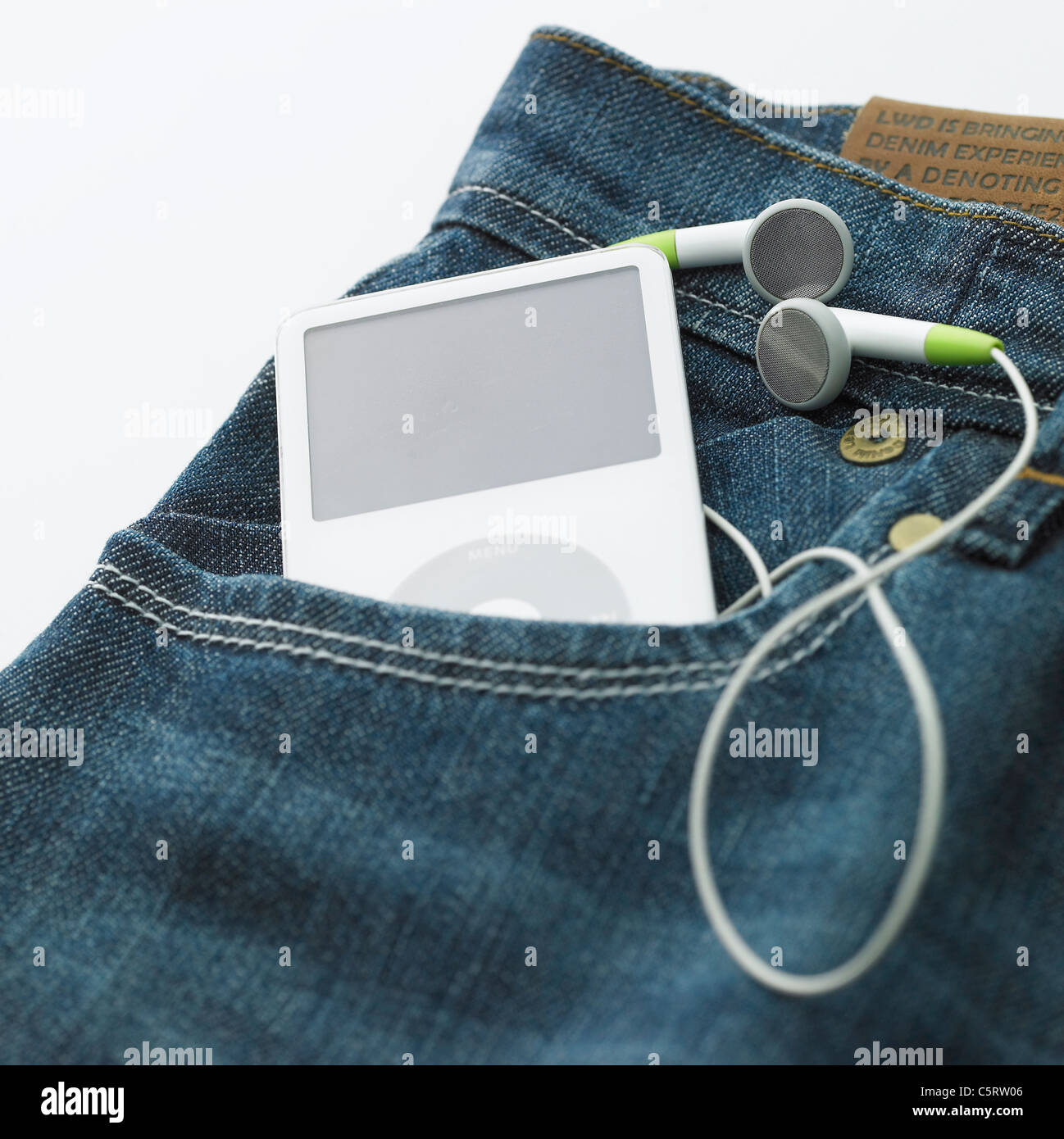 MP3 inside the jean pocket Stock Photo - Alamy