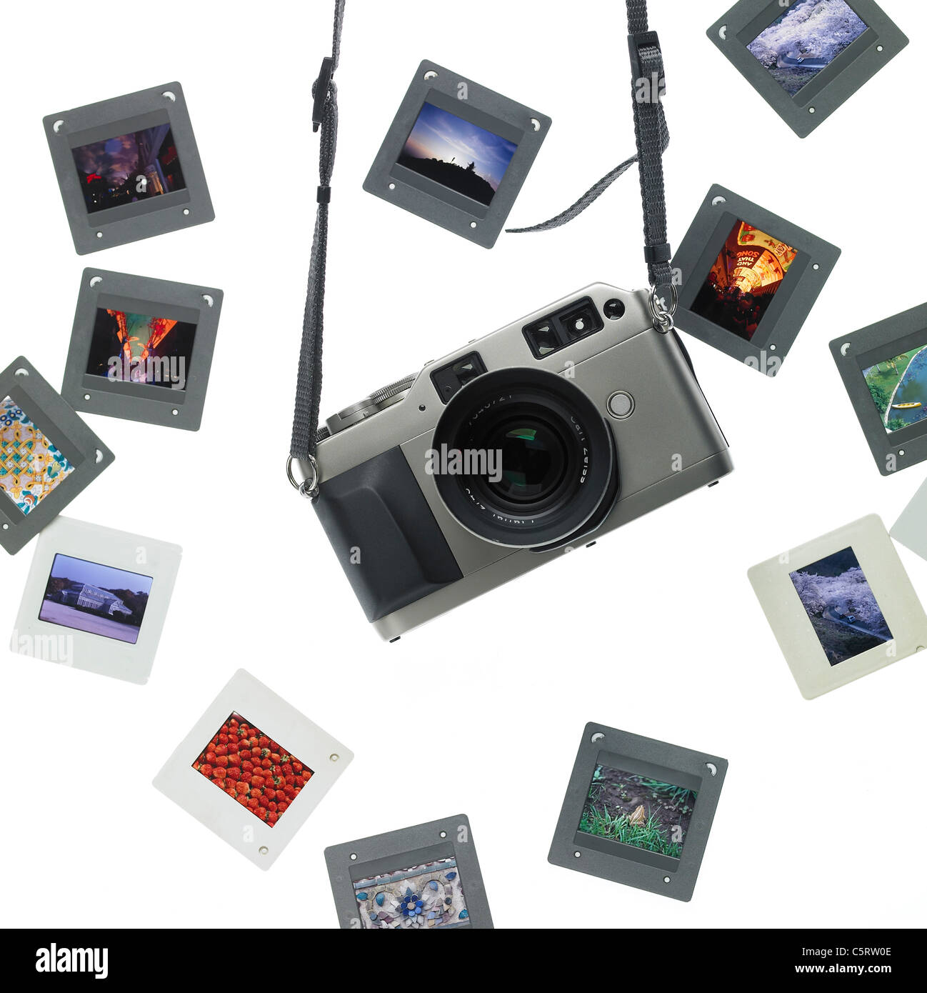 A camera with slides Stock Photo - Alamy
