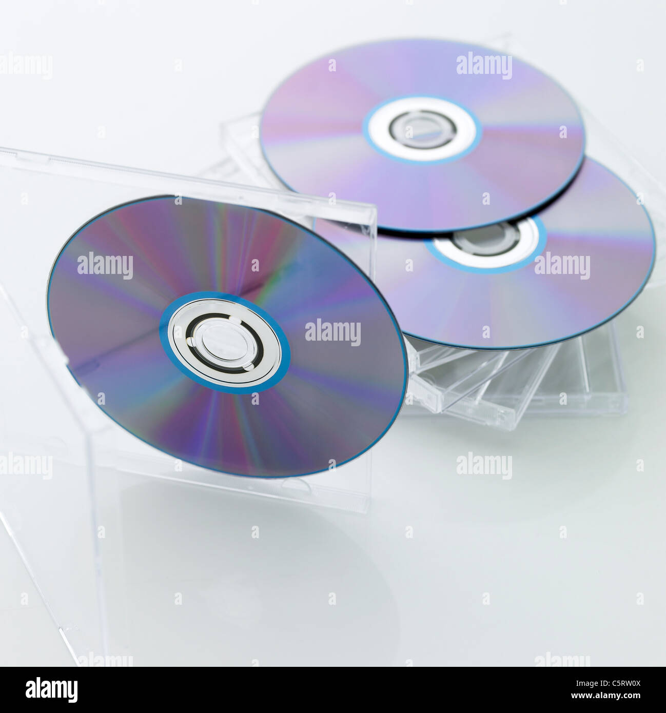 CDs and CD case Stock Photo - Alamy