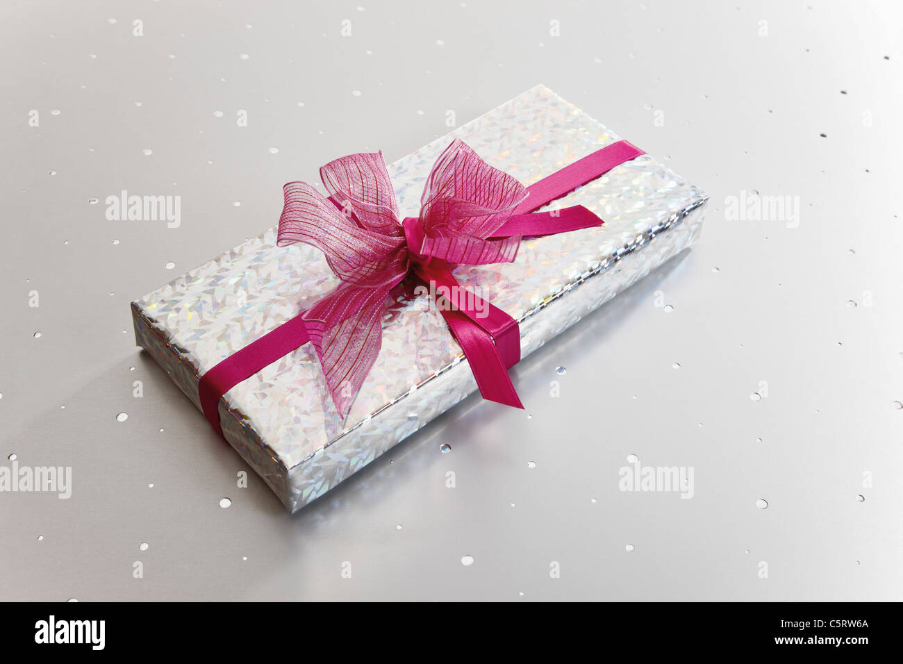 Gift parcel, elevated view Stock Photo - Alamy
