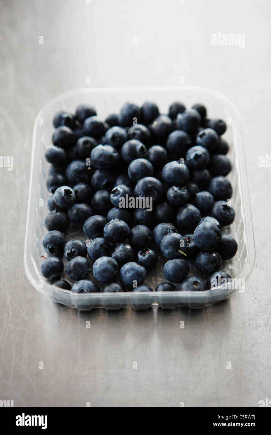 Close up of blueberries in box Stock Photo - Alamy