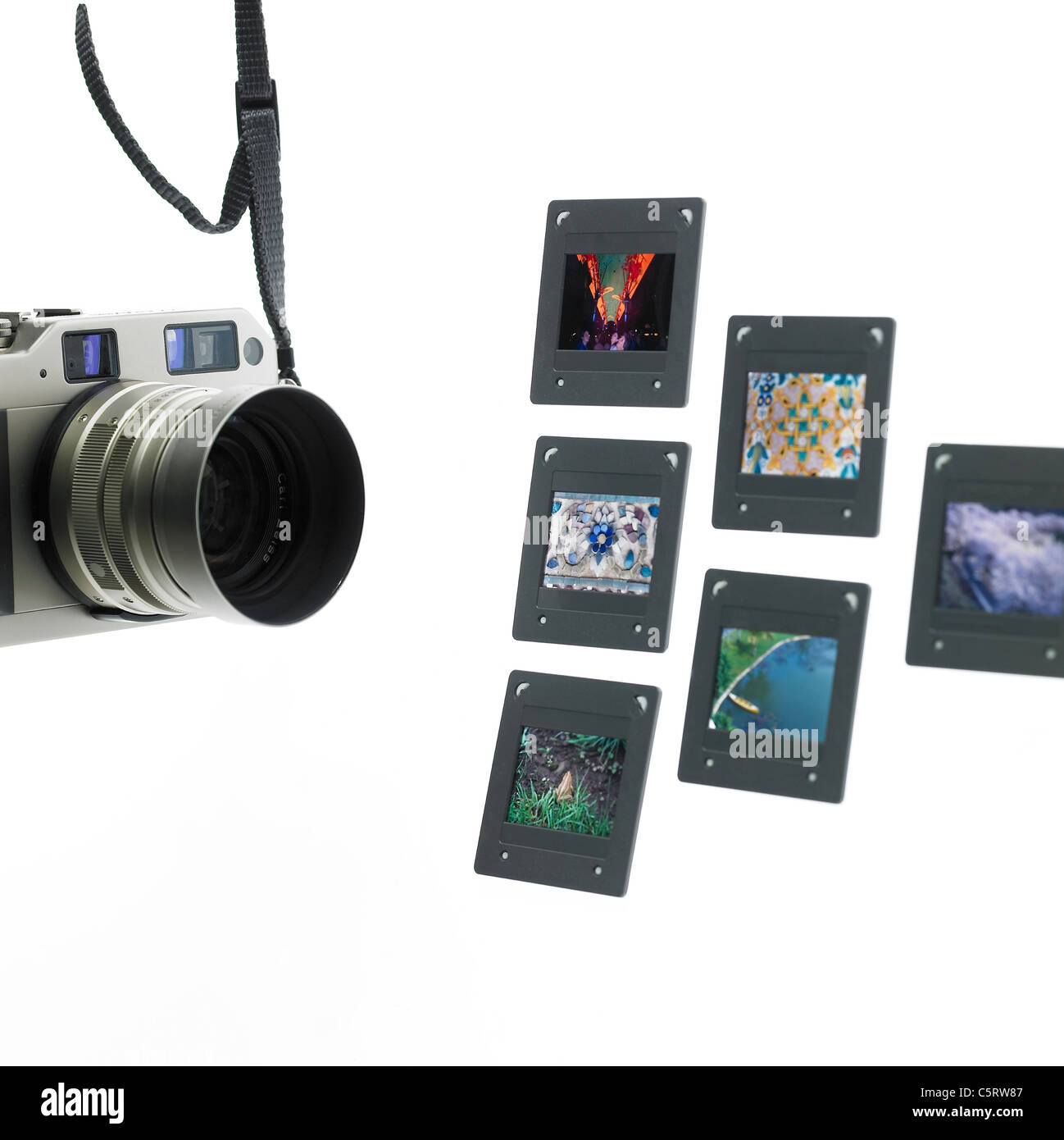 A camera with slides Stock Photo - Alamy