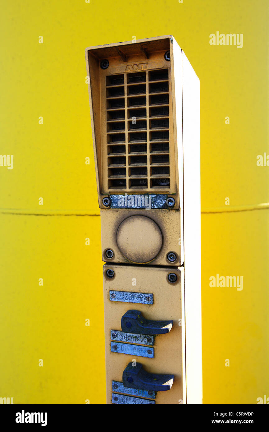 Germany, Bremen, Close up of old intercom system Stock Photo - Alamy