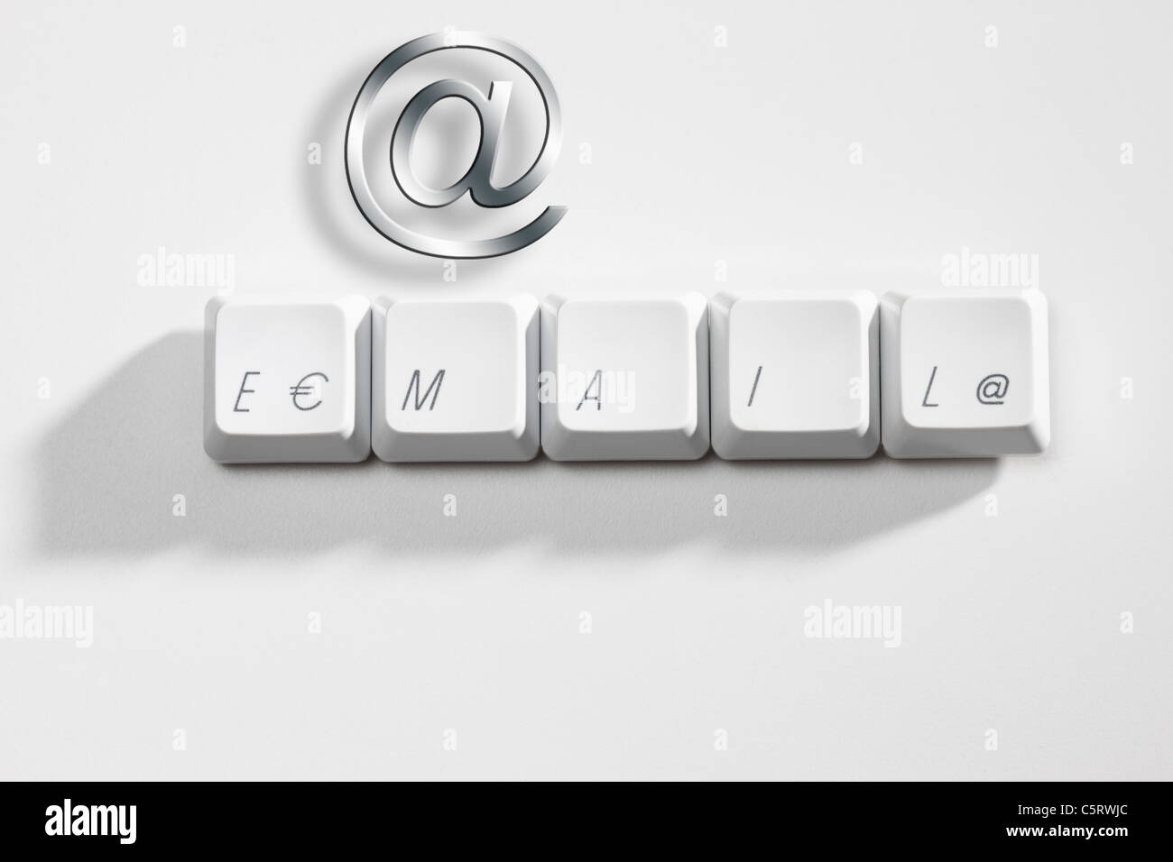 Computer keyboard keys spelling the word email Stock Photo - Alamy