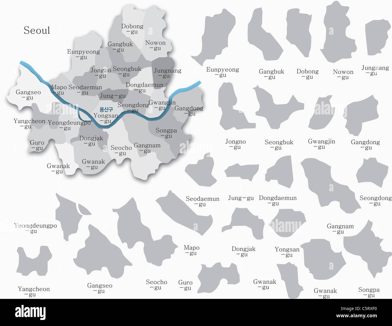 maps of seoul city Stock Photo - Alamy