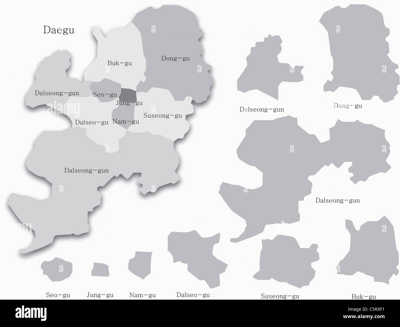 Map of daegu hi-res stock photography and images - Alamy