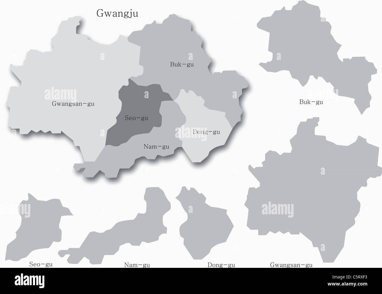 Gwangju map hi-res stock photography and images - Alamy