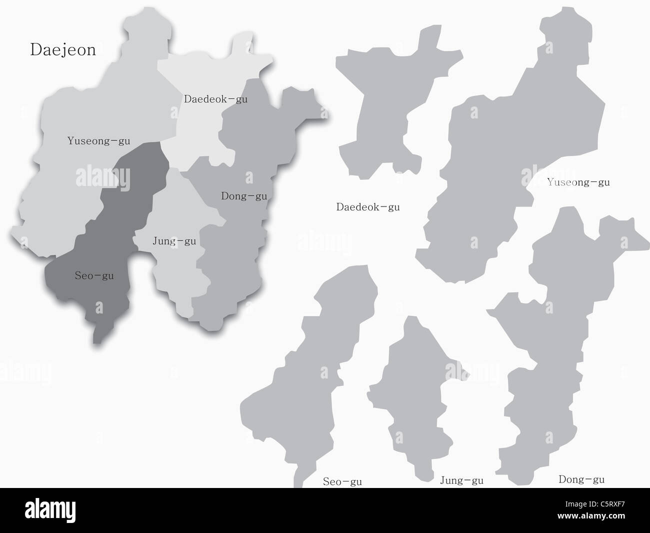 Daejeon map hi-res stock photography and images - Alamy