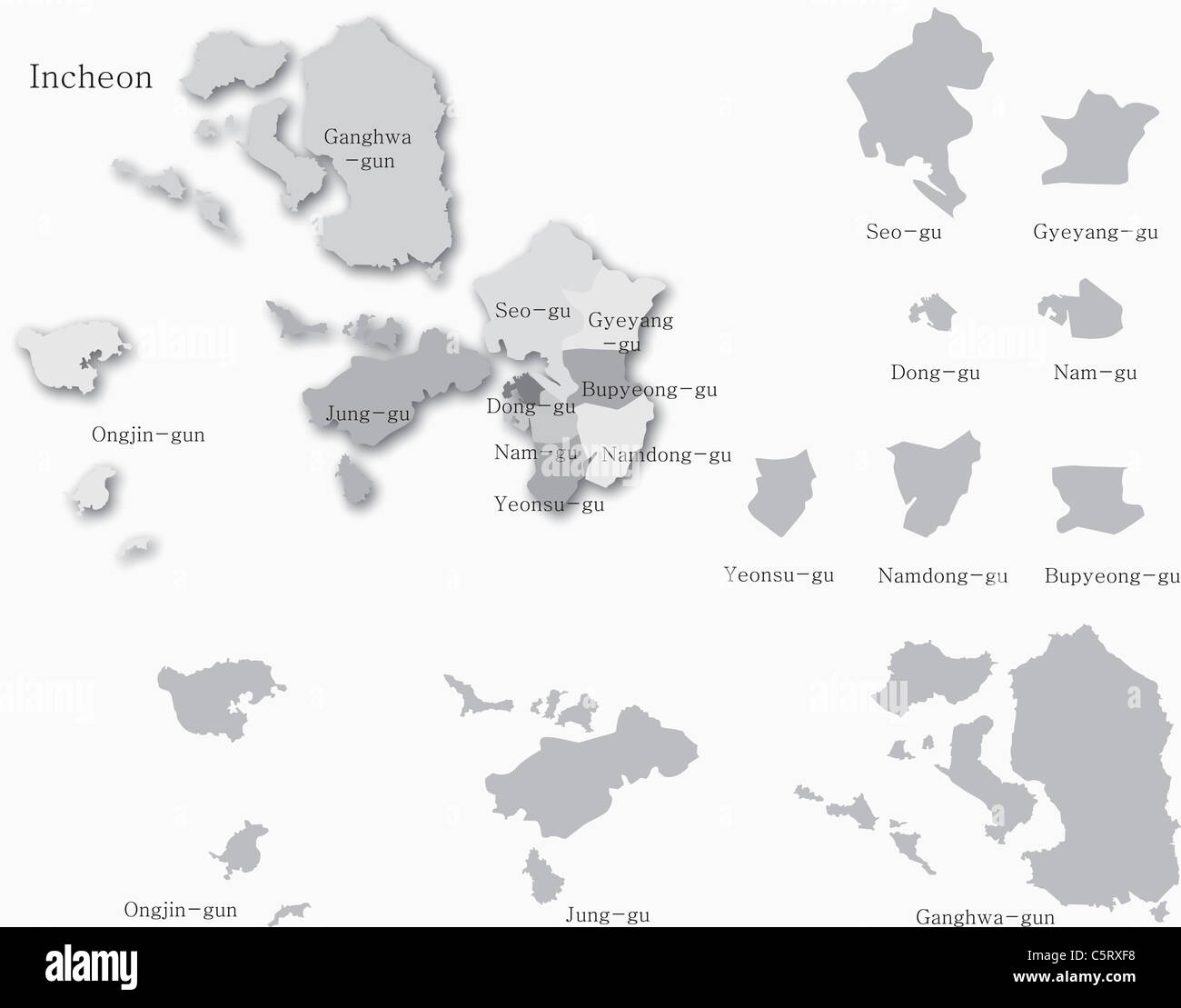 Map Of Incheon High Resolution Stock Photography and Images - Alamy