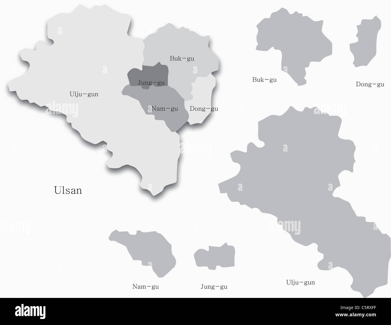 Map of ulsan hi-res stock photography and images - Alamy