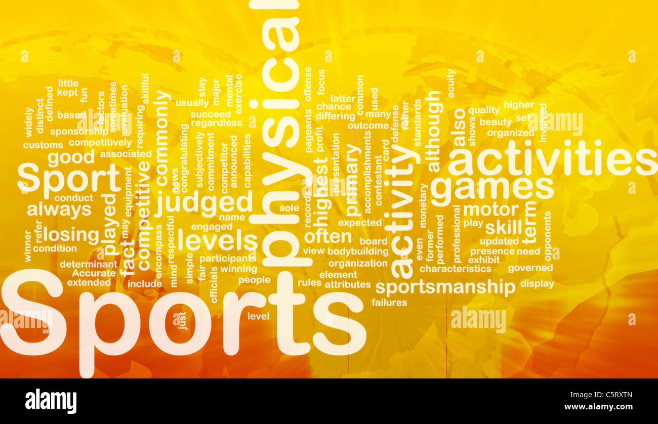 Background concept illustration of sports physical activities ...