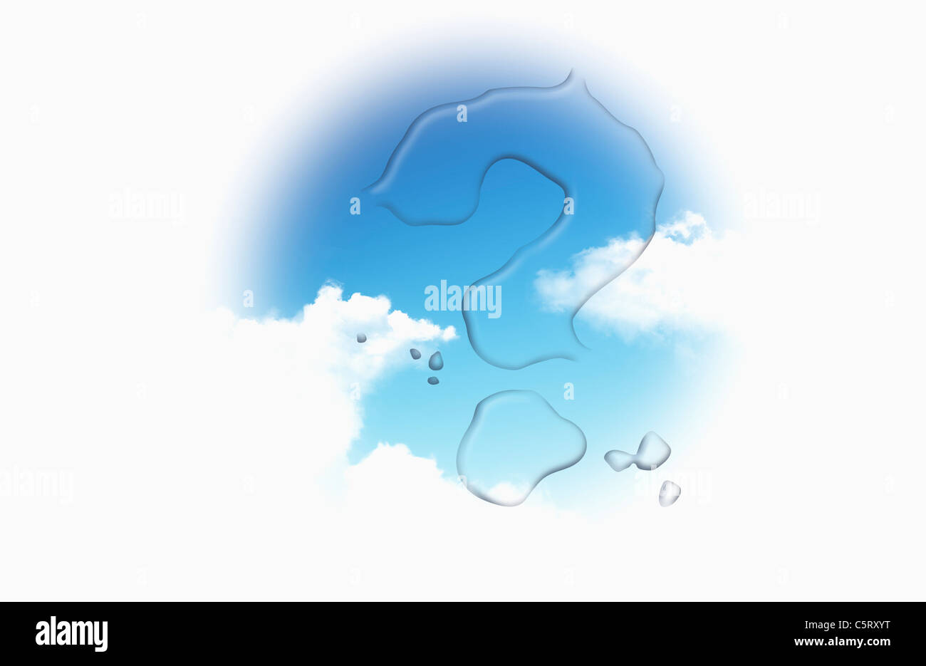 Question mark water Cut Out Stock Images & Pictures - Alamy