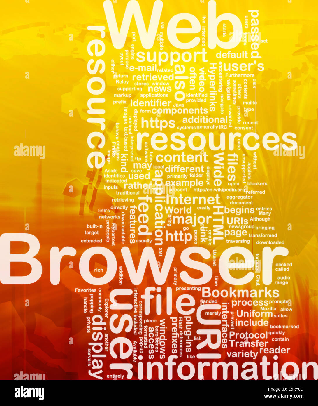 Background concept illustration of internet web browser international ...