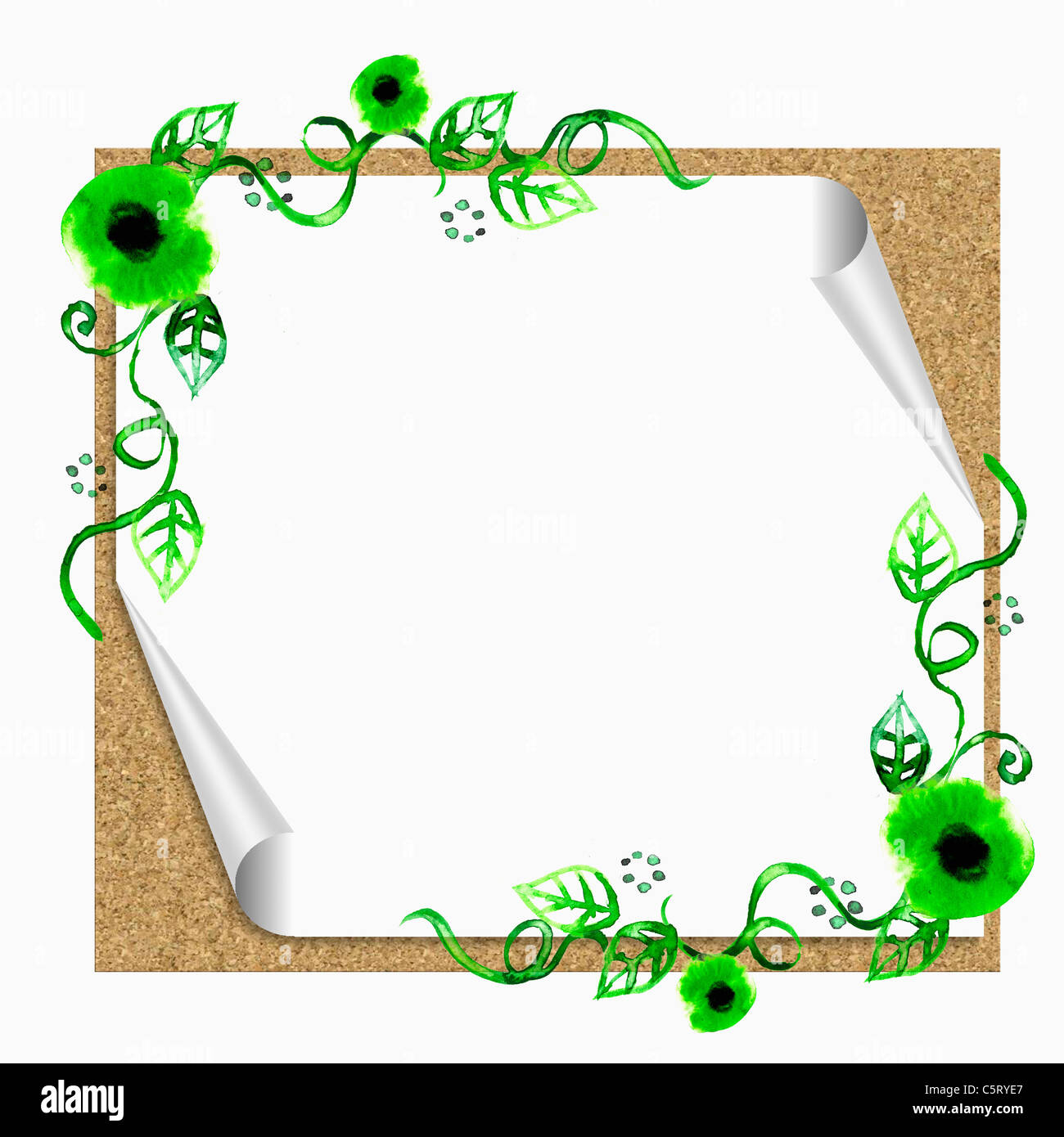 green leaves frames Stock Photo - Alamy