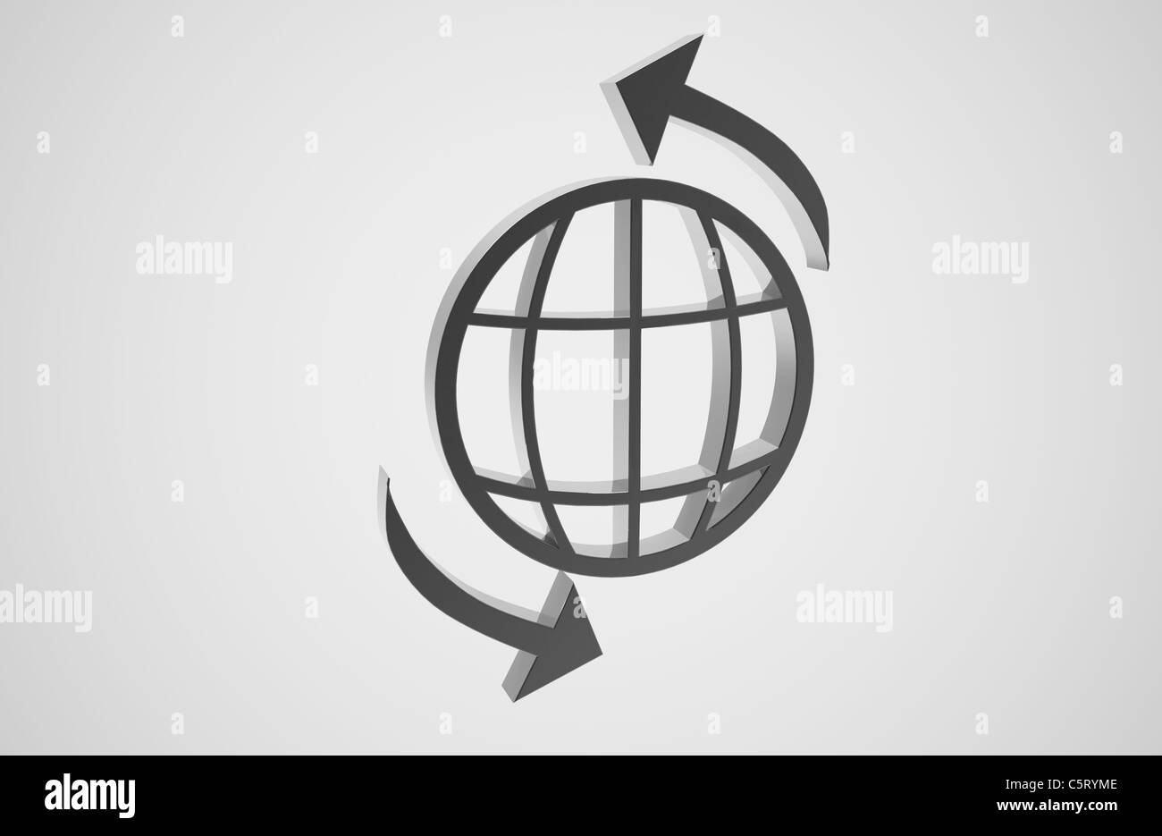icon of rotating earth Stock Photo - Alamy