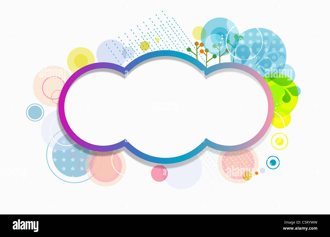 cloud shaped backdrop Stock Photo - Alamy