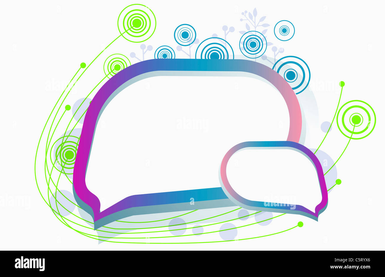 speech bubbles shaped backdrop Stock Photo - Alamy
