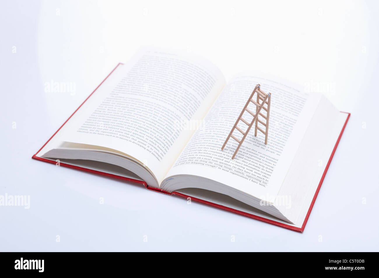 ladder on the opened book Stock Photo - Alamy