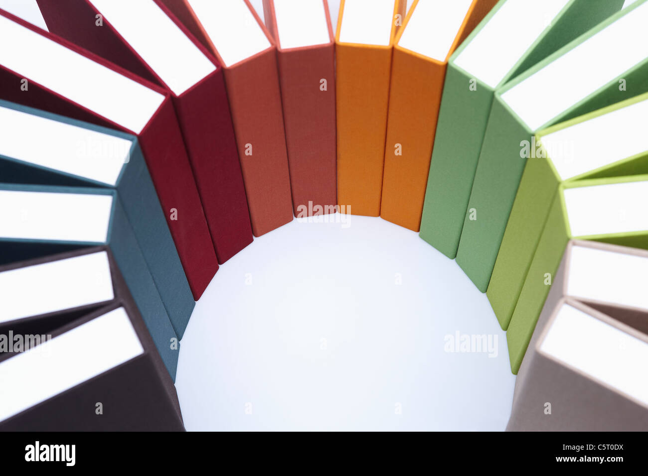 books arranged in circle shape Stock Photo - Alamy