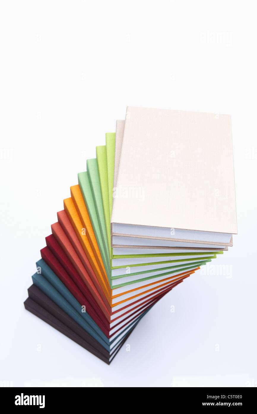piled books in spiral Stock Photo - Alamy