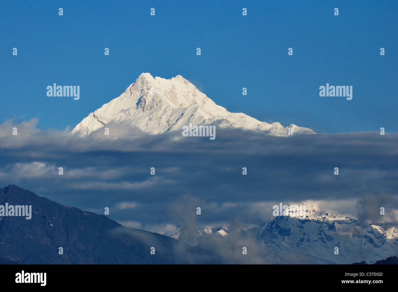 Asia, India, Sikkim, View of kangchenjunga mountain Stock Photo - Alamy