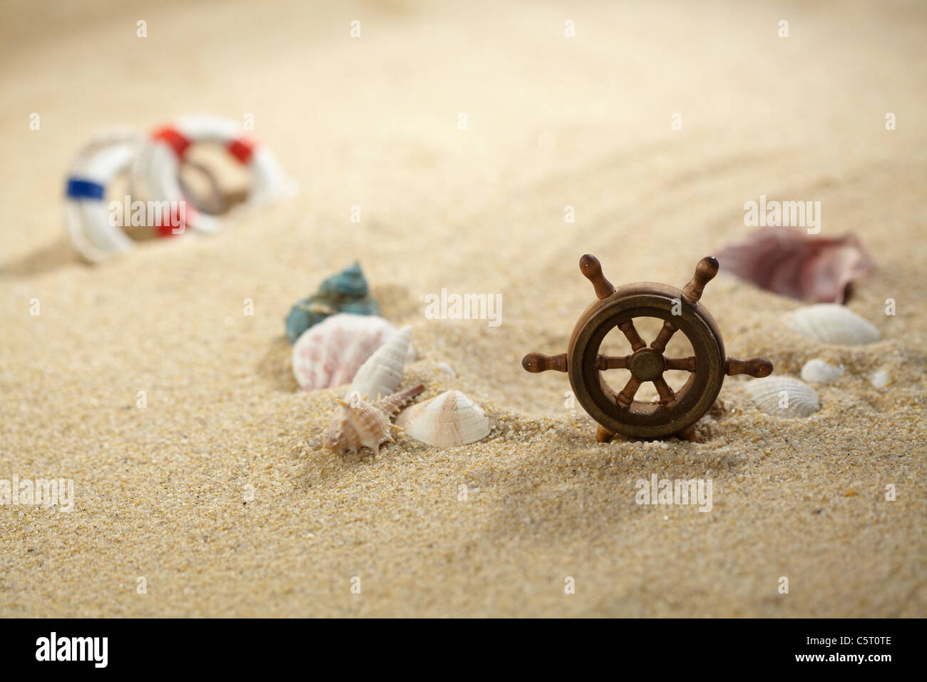 props of summer on the sand Stock Photo - Alamy