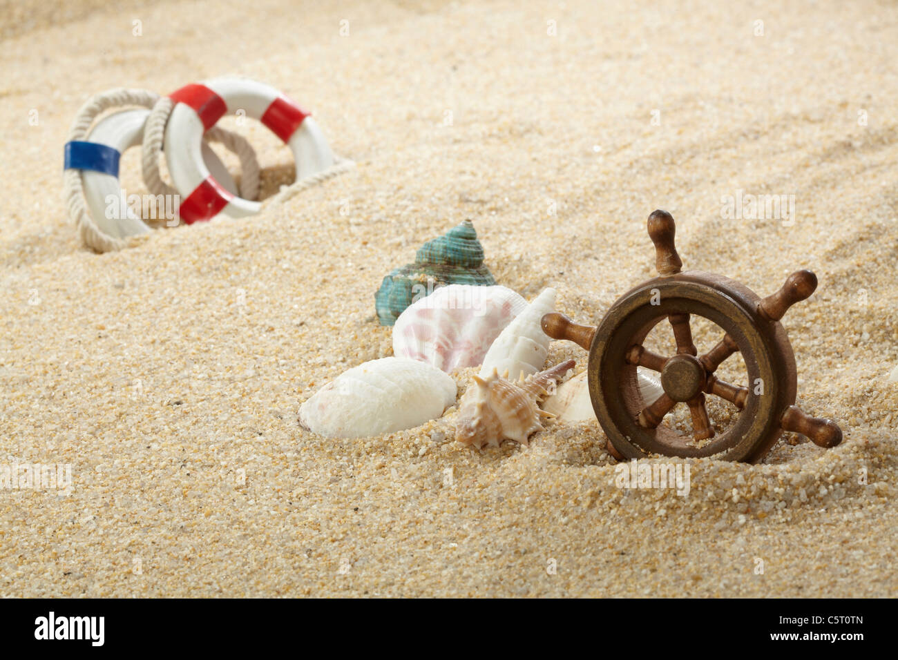 props of summer on the sand Stock Photo - Alamy