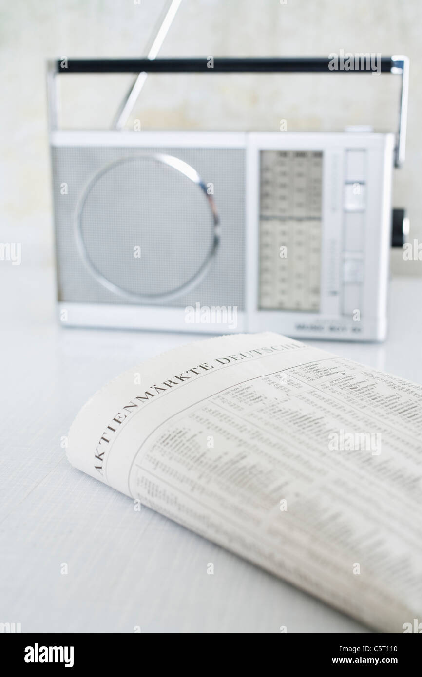 Newspaper by radio hi-res stock photography and images - Alamy