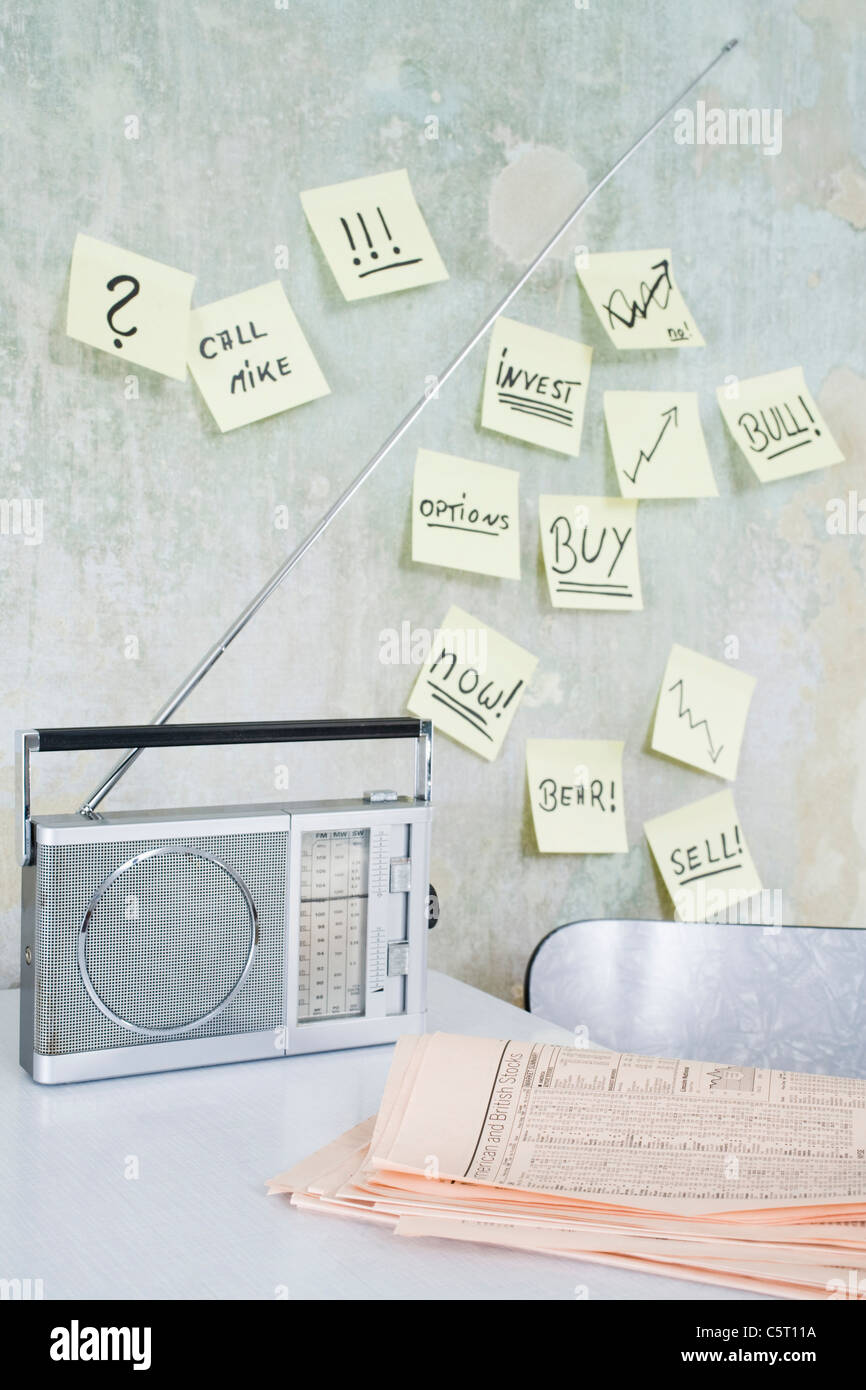 Newspaper by radio hi-res stock photography and images - Alamy