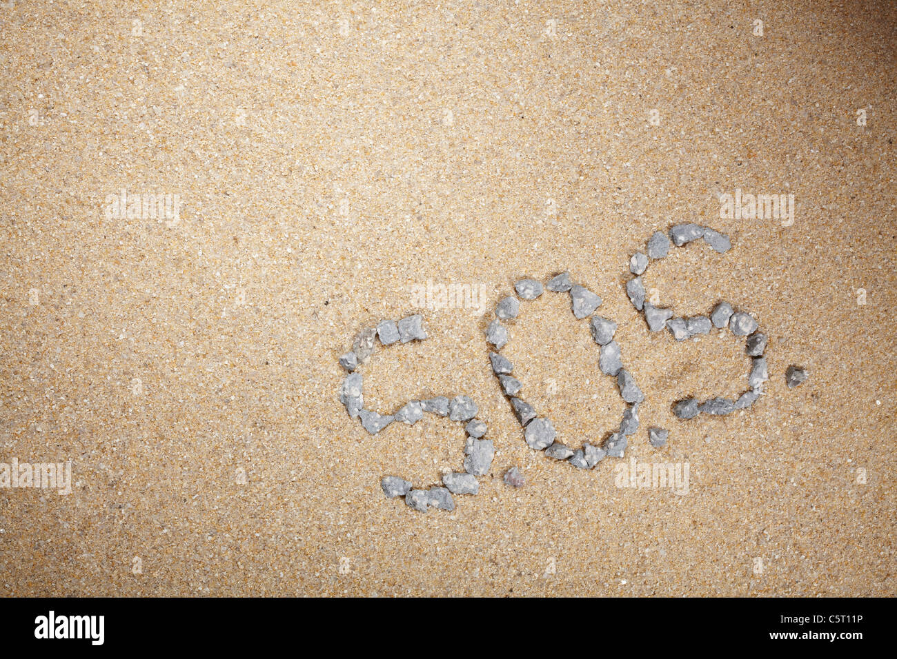 SOS words on the sand Stock Photo - Alamy