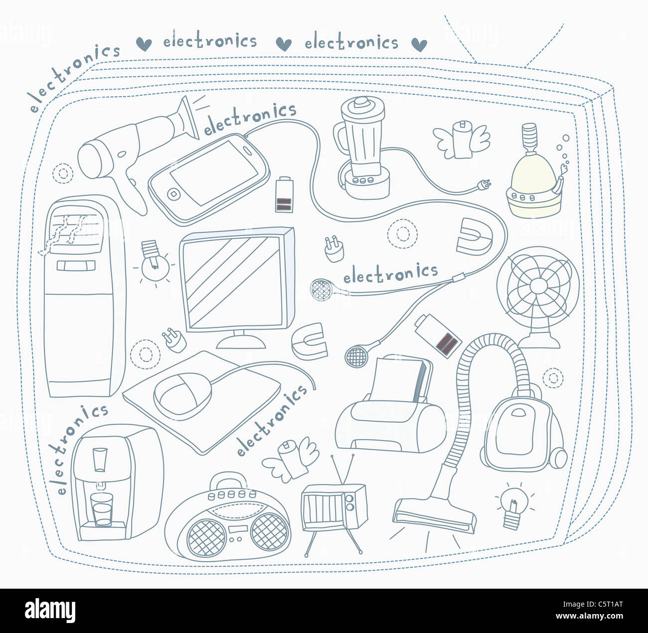 various electronic goods Stock Photo - Alamy