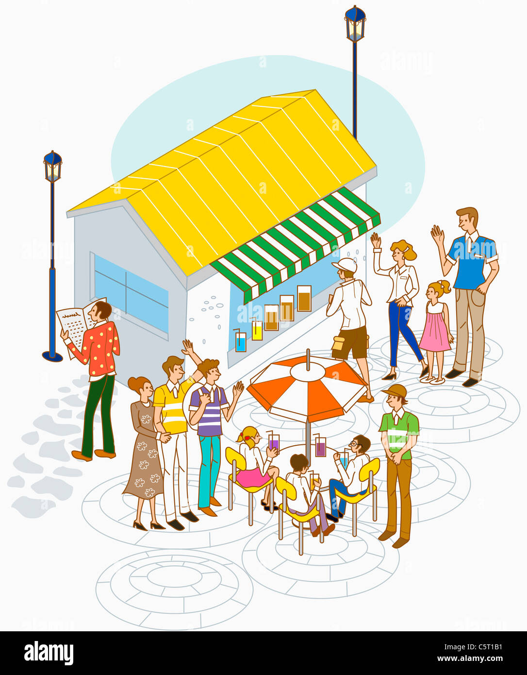 people ordering something at the cafeteria Stock Photo - Alamy