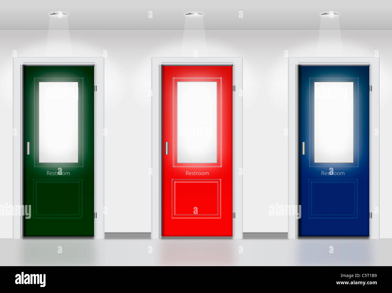 Colorful Bathroom Doors