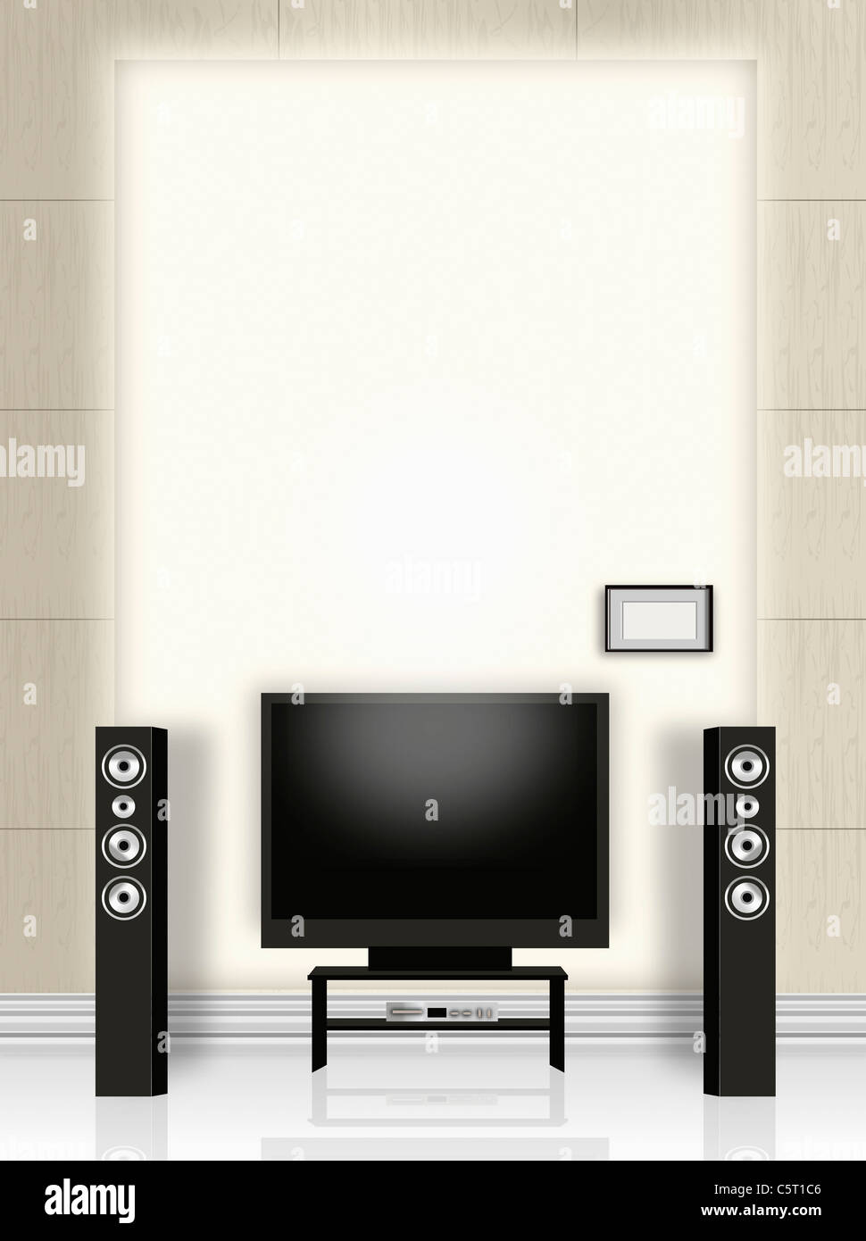 home theater systems in home Stock Photo - Alamy