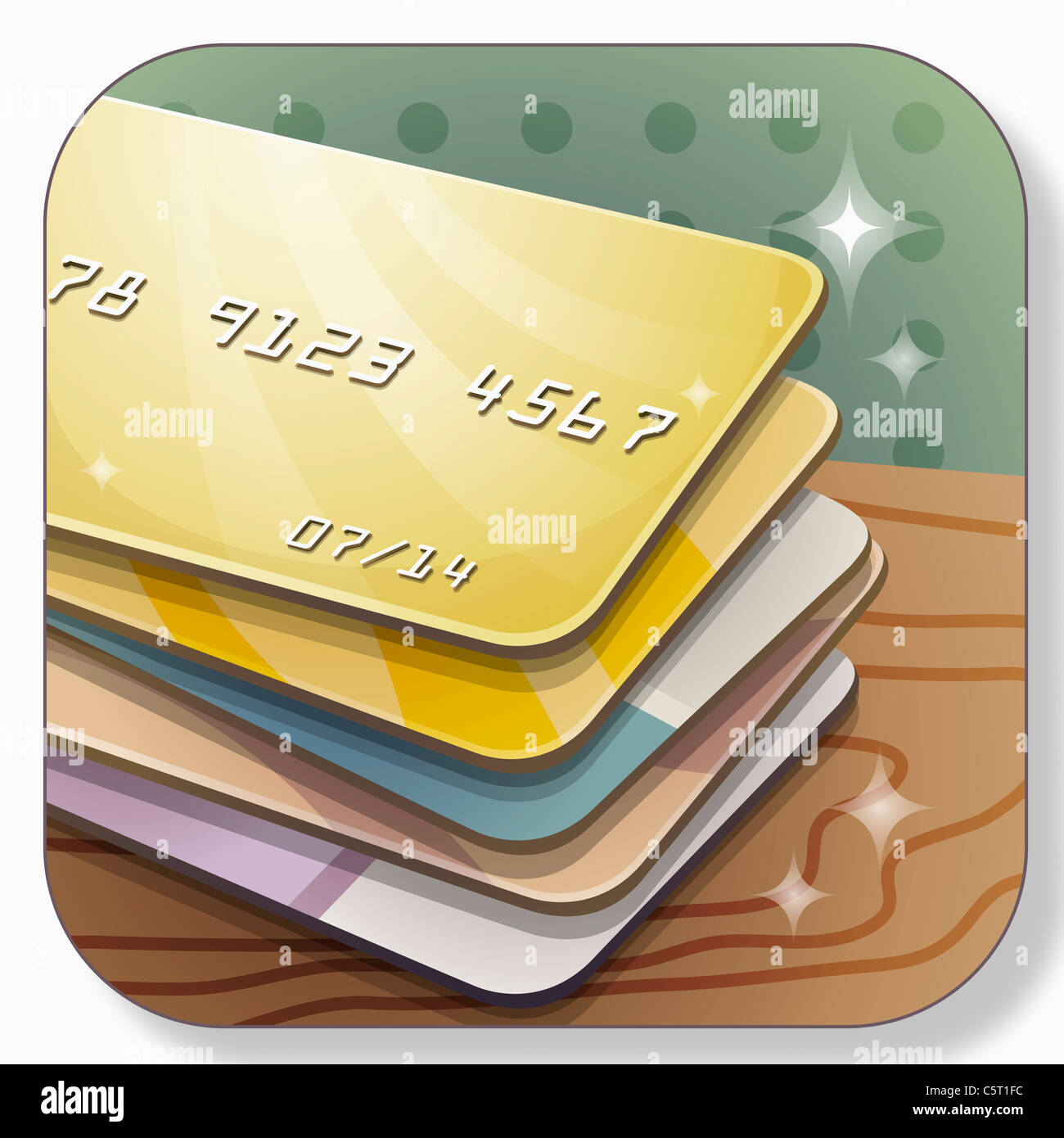 application of icon for credit cards Stock Photo - Alamy