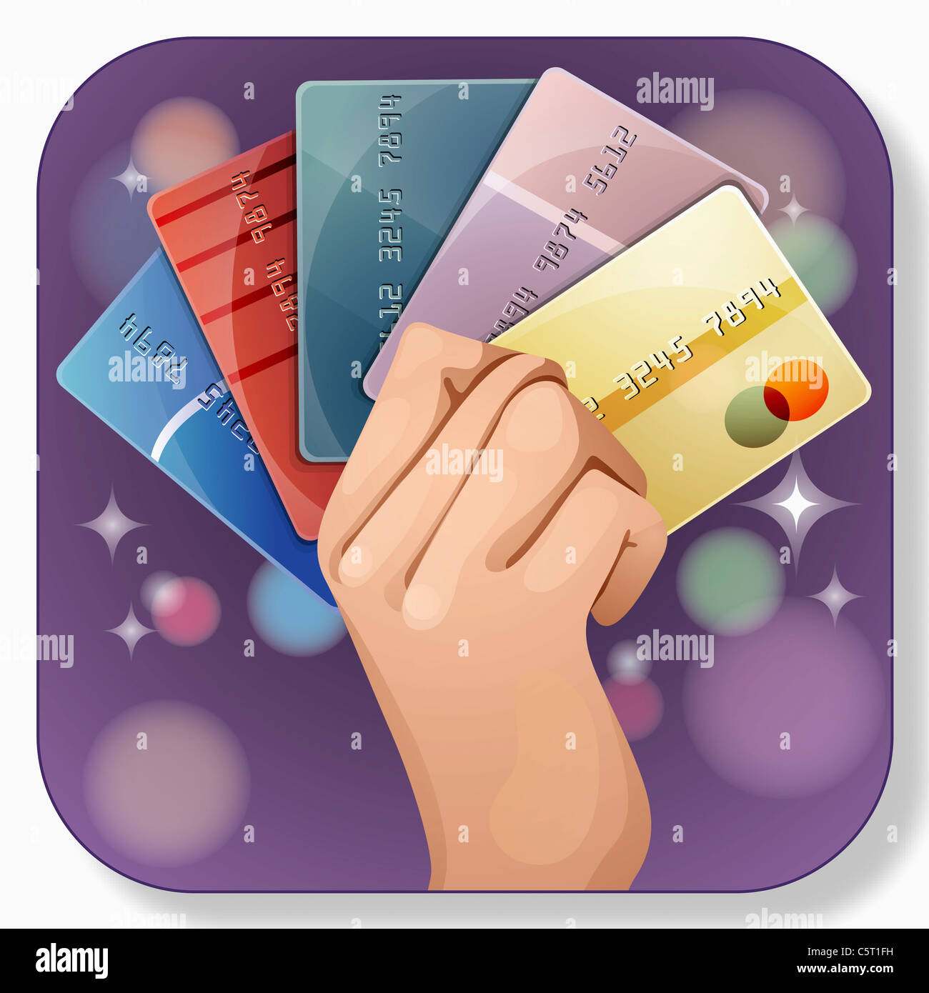 application of icon for credit cards Stock Photo - Alamy