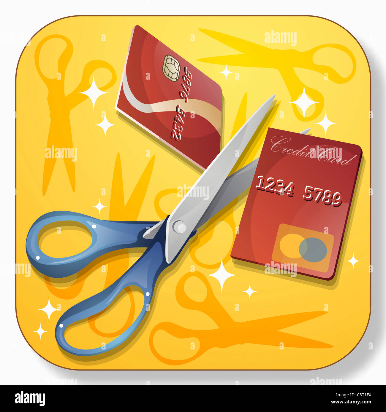 application of icon for credit cards Stock Photo - Alamy