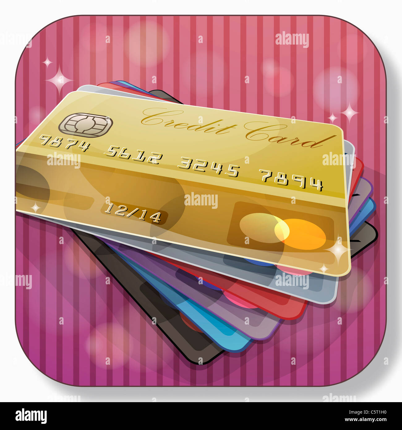 application icon for credit card Stock Photo - Alamy