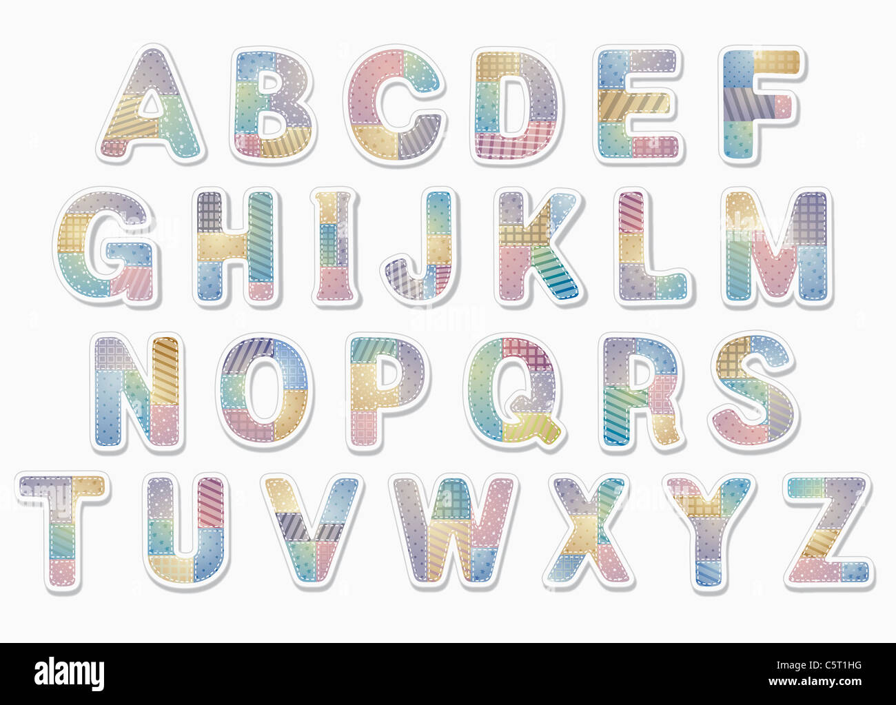 alphabet in calligraphy Stock Photo - Alamy