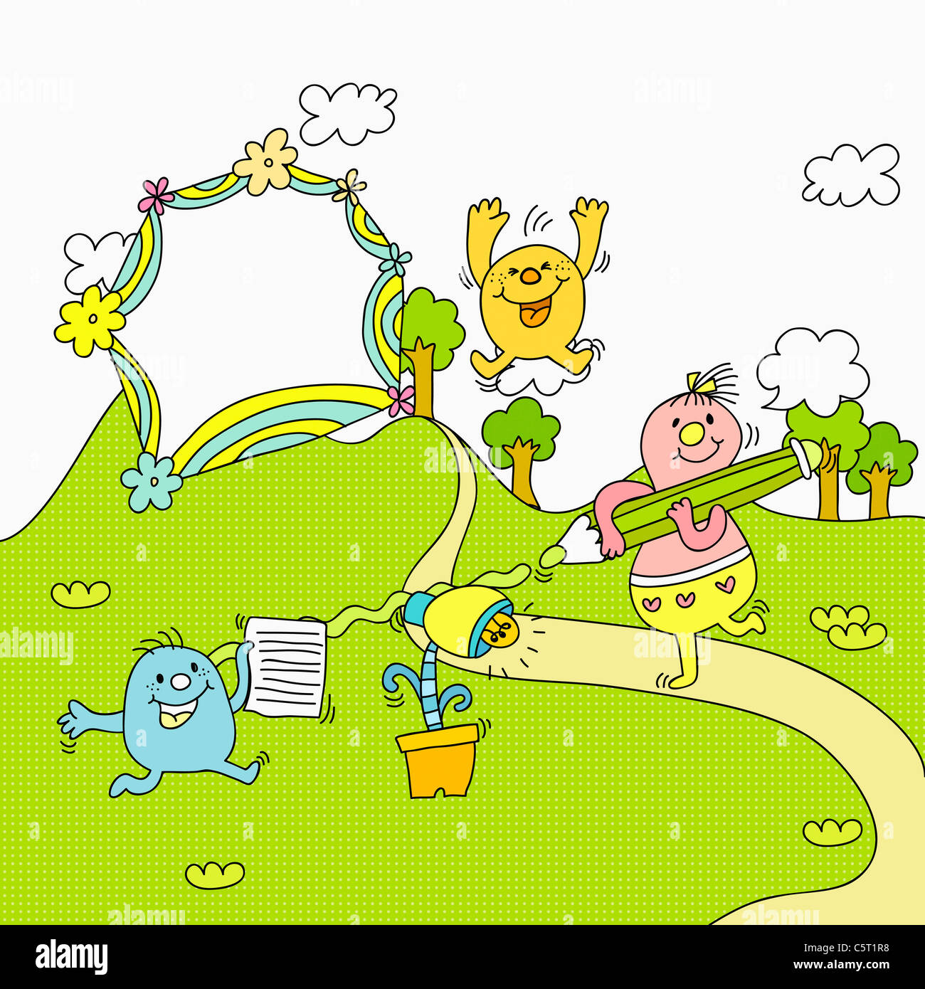 characters having fun Stock Photo - Alamy