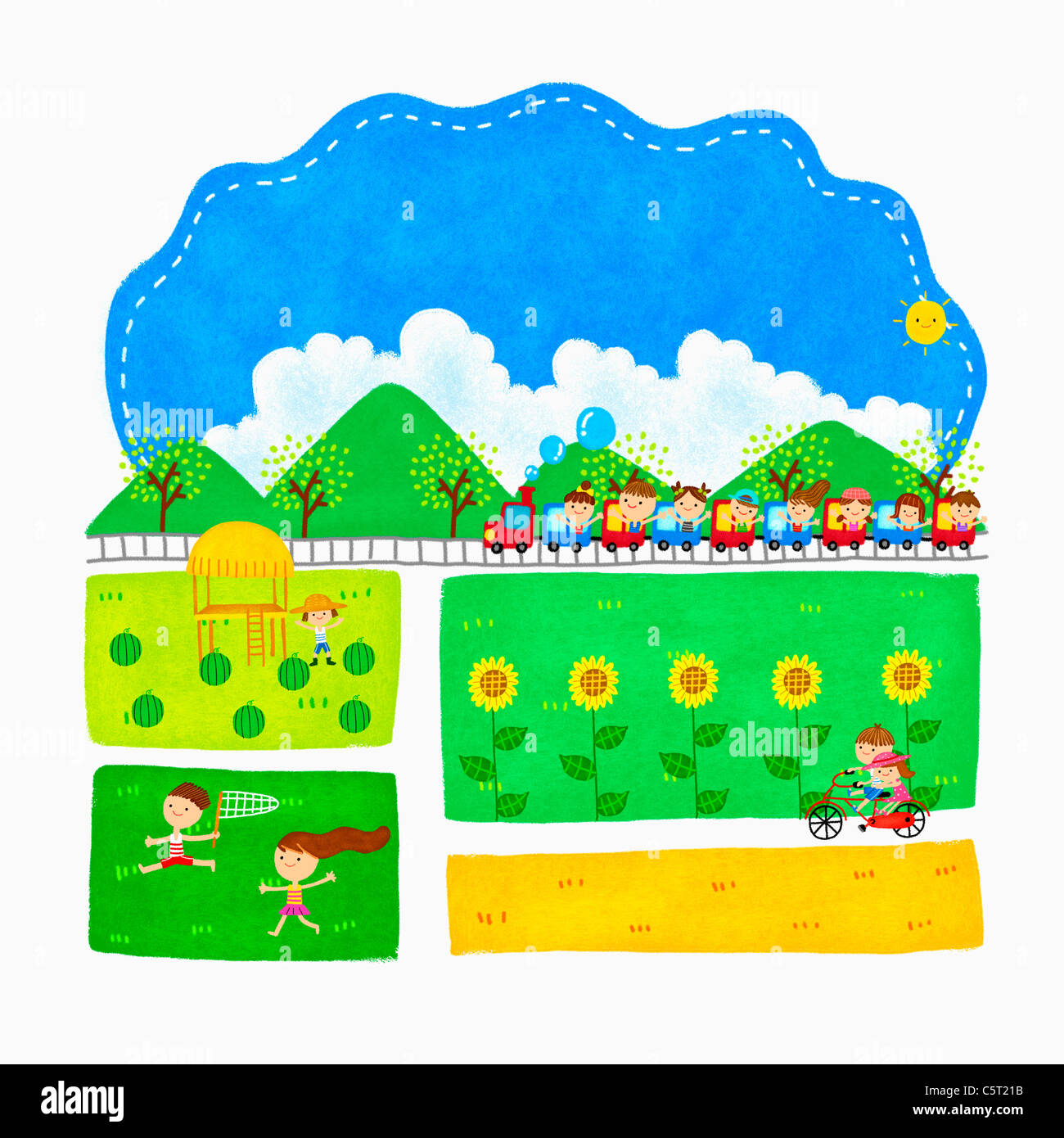 People resting in beach Cut Out Stock Images & Pictures - Alamy