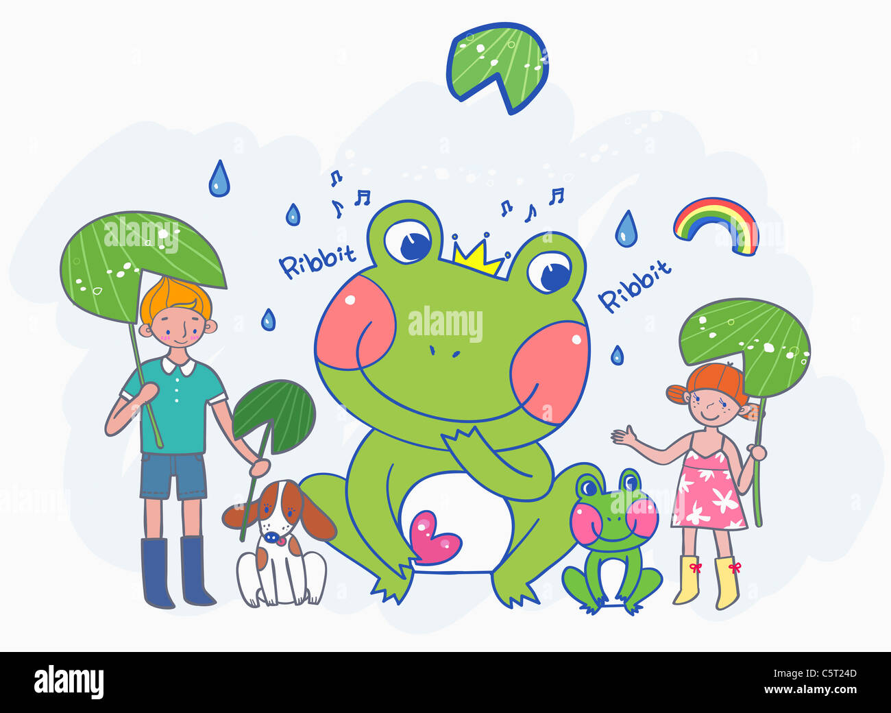 man and woman with frogs Stock Photo - Alamy