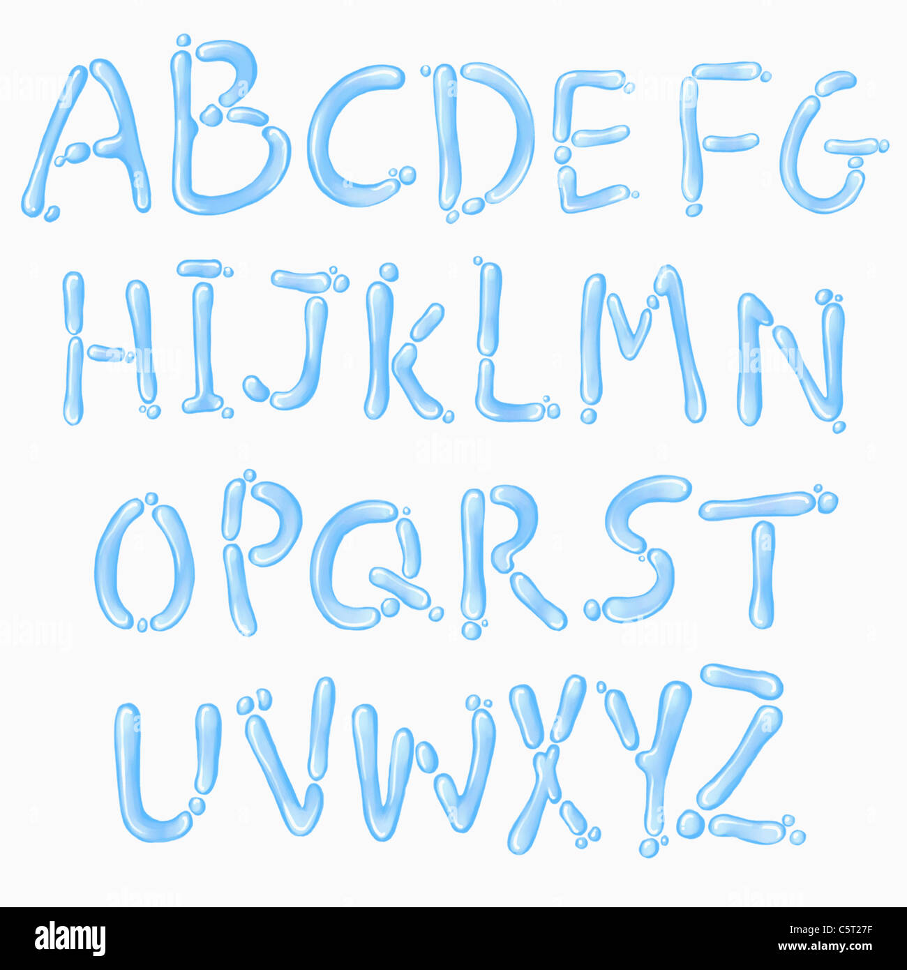 alphabet in calligraphy Stock Photo - Alamy