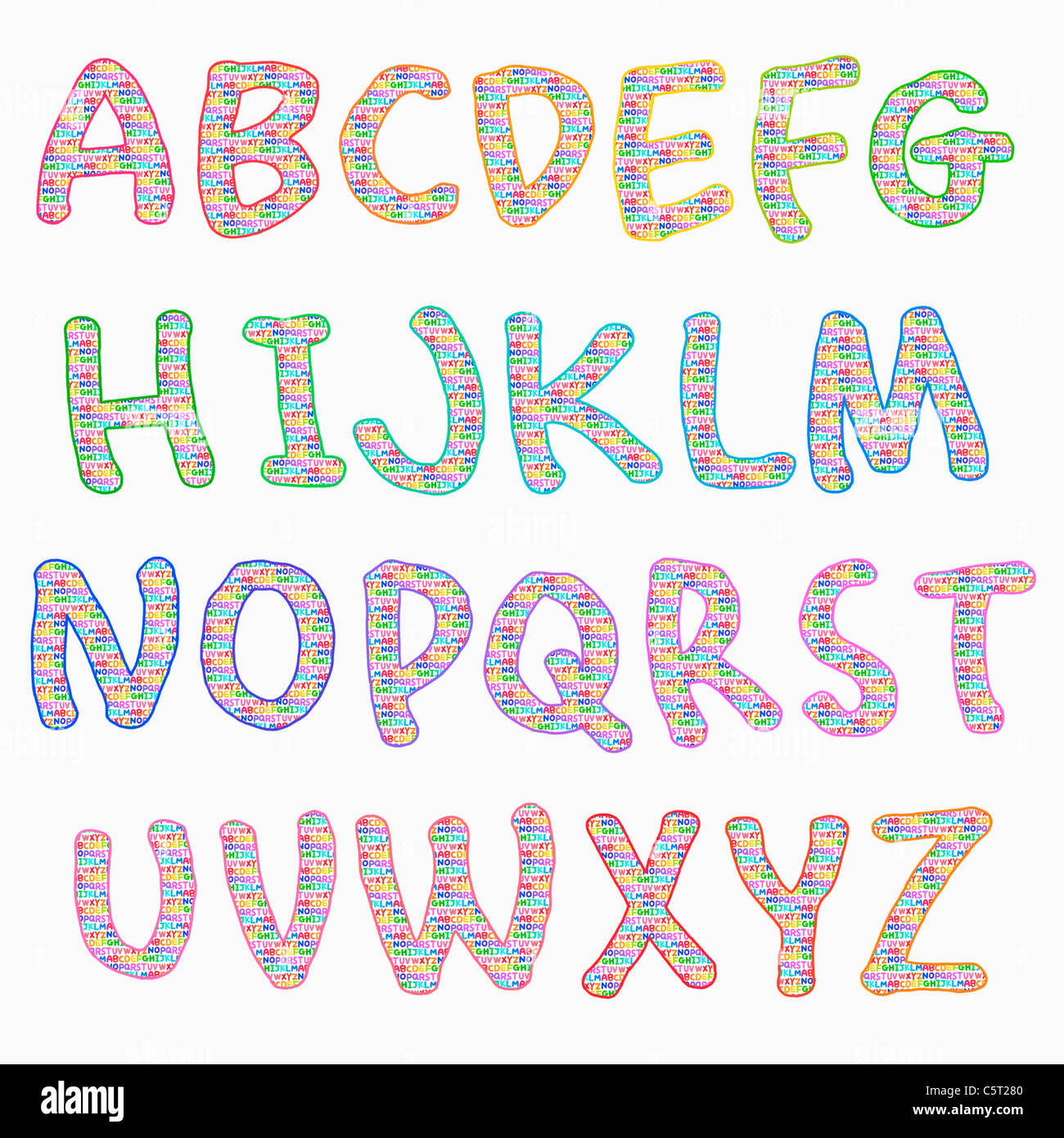 alphabet in calligraphy Stock Photo - Alamy