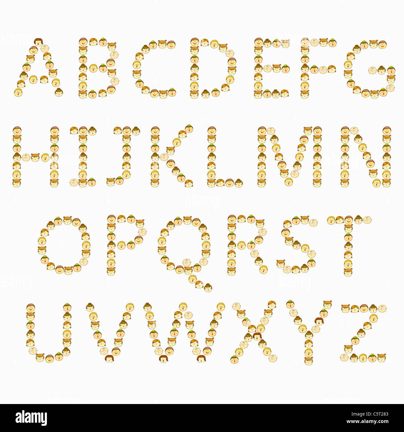 alphabet in calligraphy Stock Photo - Alamy