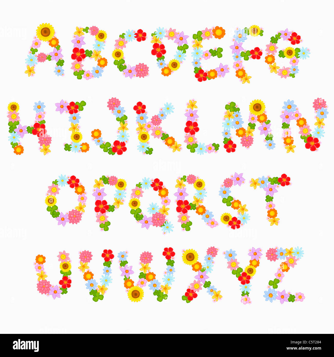 alphabet in calligraphy Stock Photo - Alamy